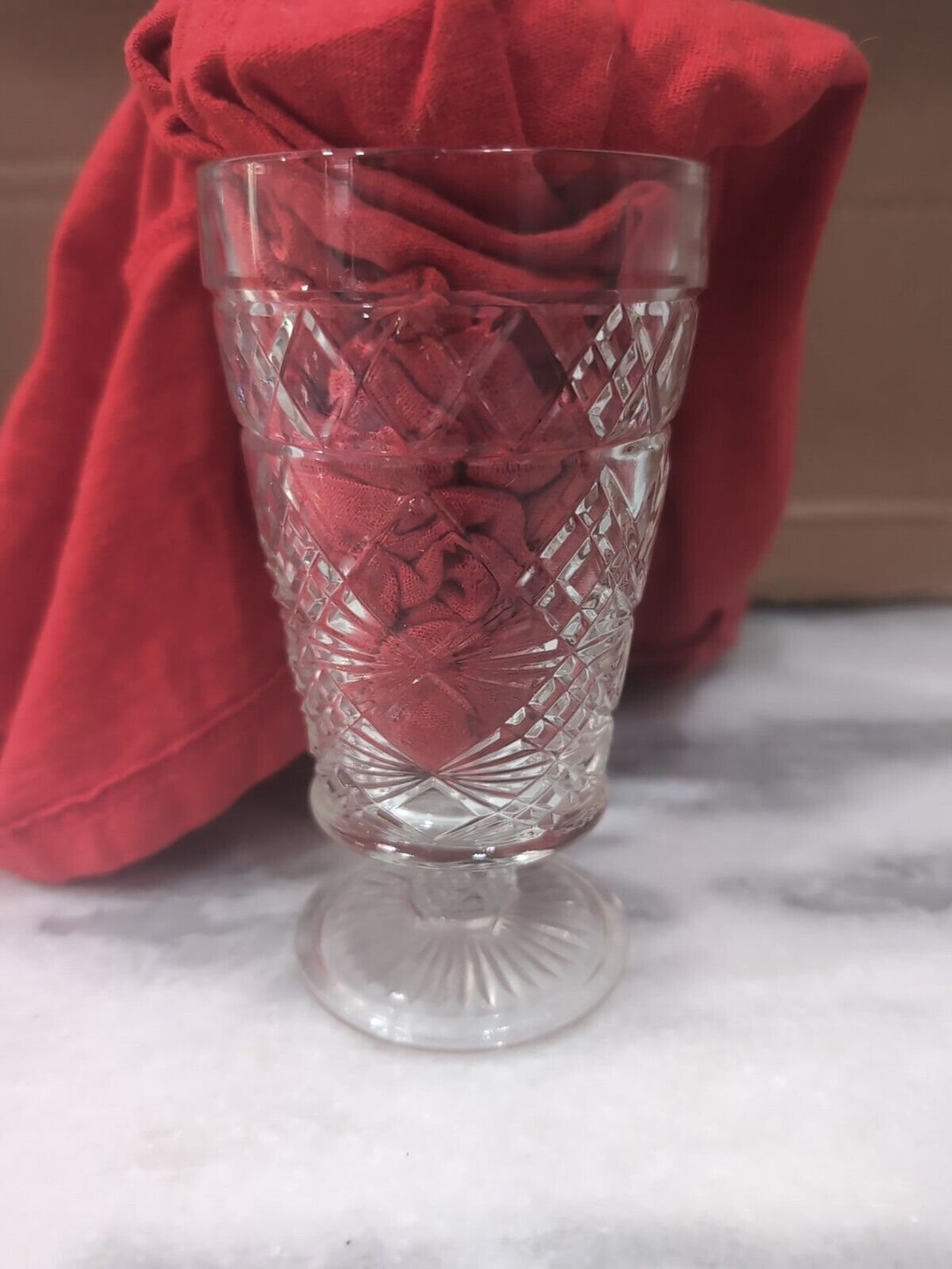 Vintage Hazel Atlas Peanut Butter Drinking Glass Big Top Design, 1950's ...