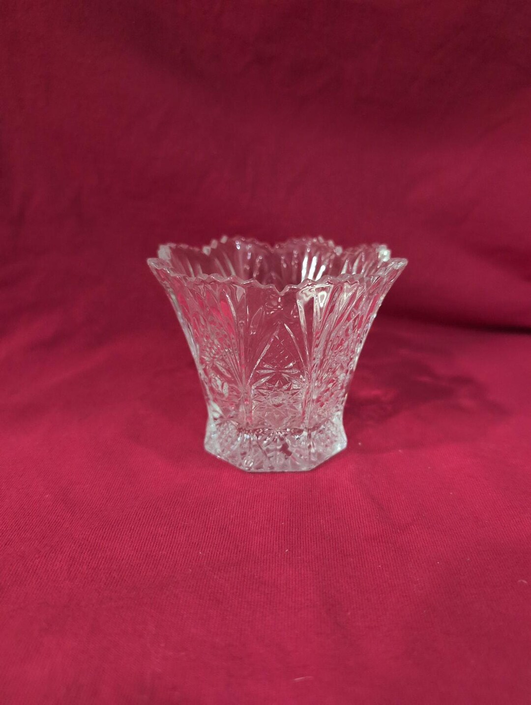 Cut Glass Crystal Rose Vase, Multi-use Vase, Floral Display, 3.25" Vase ...
