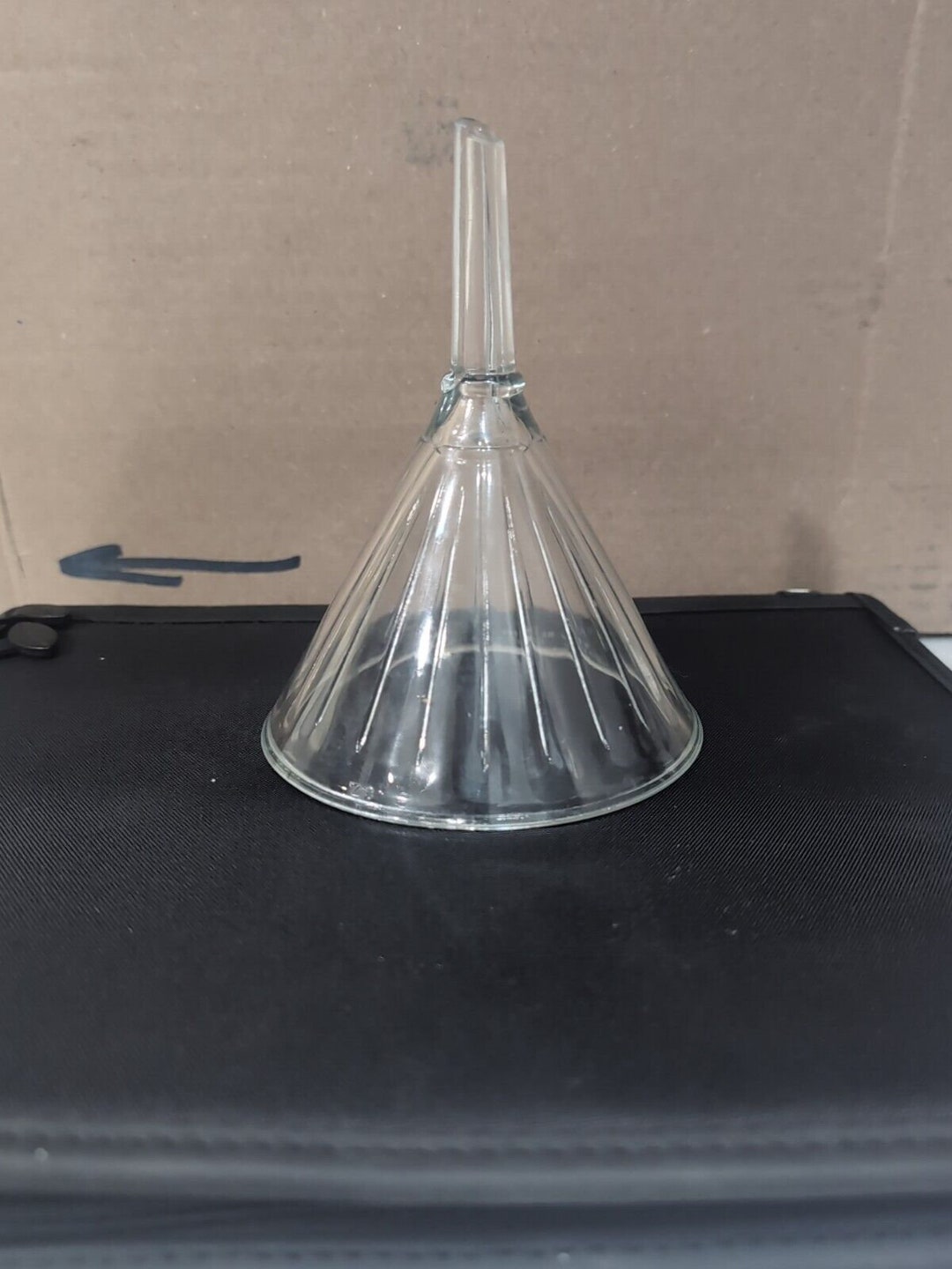 Mooney Glass Funnel Laboratory Ribbed 8 Oz, Air Vent, Vintage, Used - Etsy