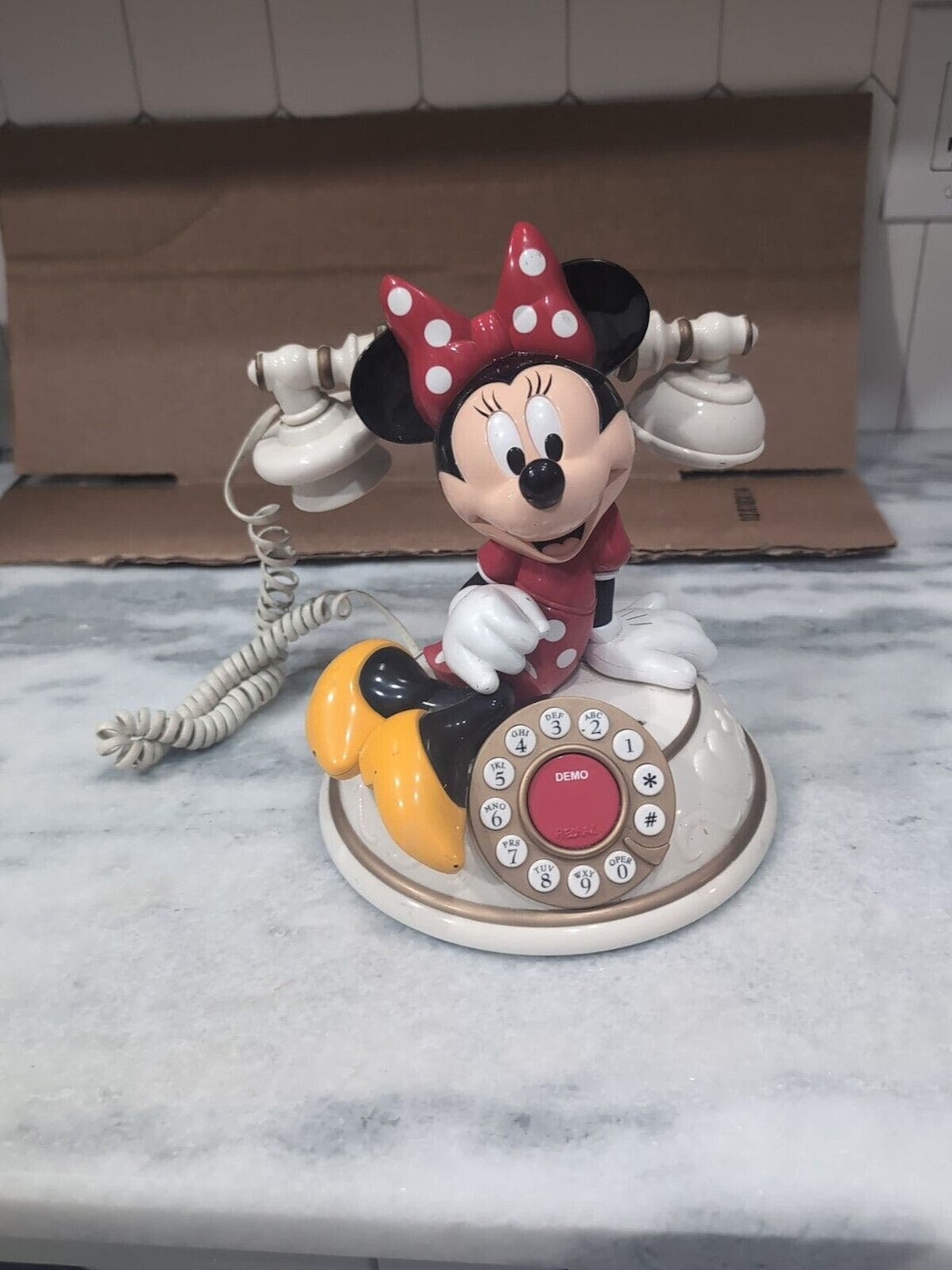 Disney Minnie Mouse Telephone, Vintage Push Button Phone, Tested Demo ...