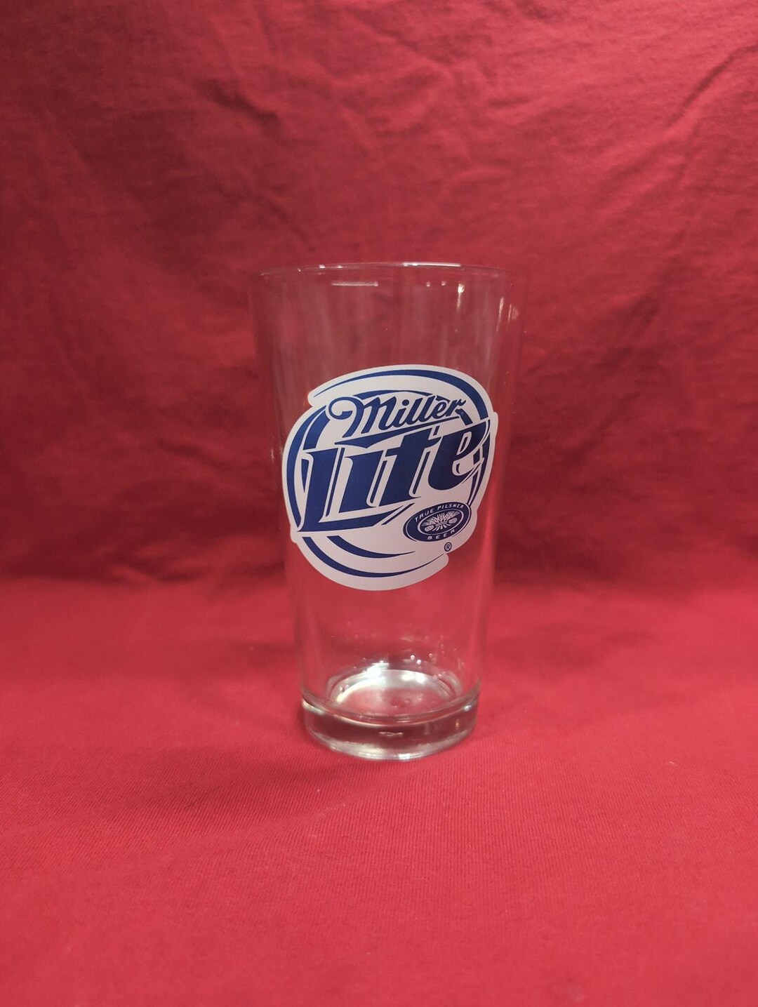 Miller Lite Beer Glass Blue & Red True Pilsner 5.75", ESPN Merchandise ...
