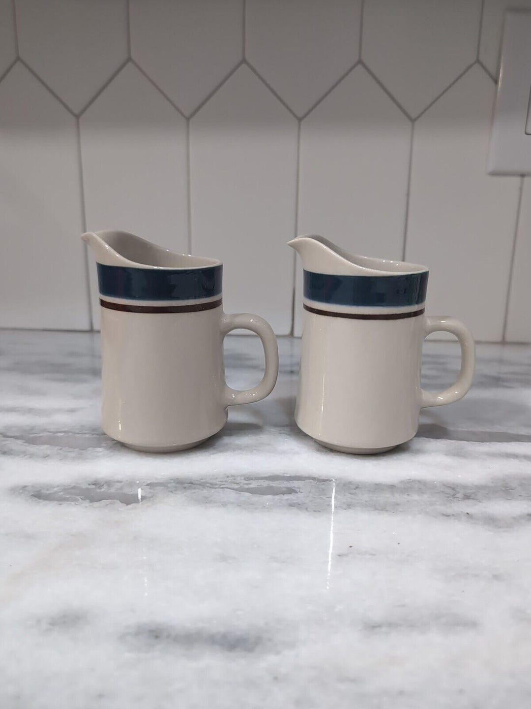 Sango Carousel Creamer Stoneware Set, Blue Japan 802, Vintage Tableware ...