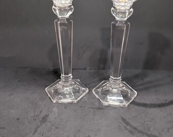 Mikasa Cambridge Candlesticks Set of 2 Elegant Vintage Crystal - Etsy