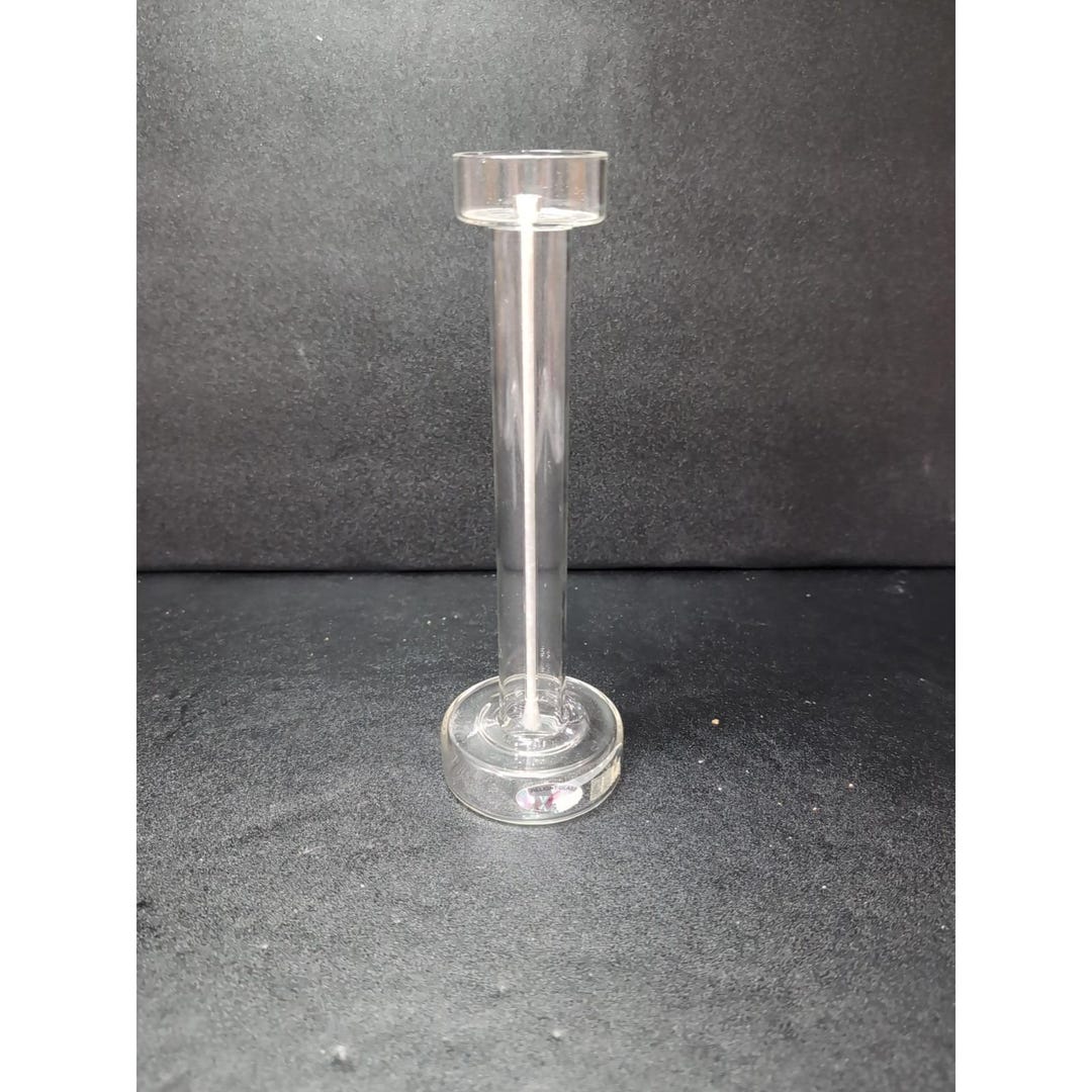 Firelight Glass 8.5" Pedestal Oil Lamp, Minimalist Ambient Lighting ...