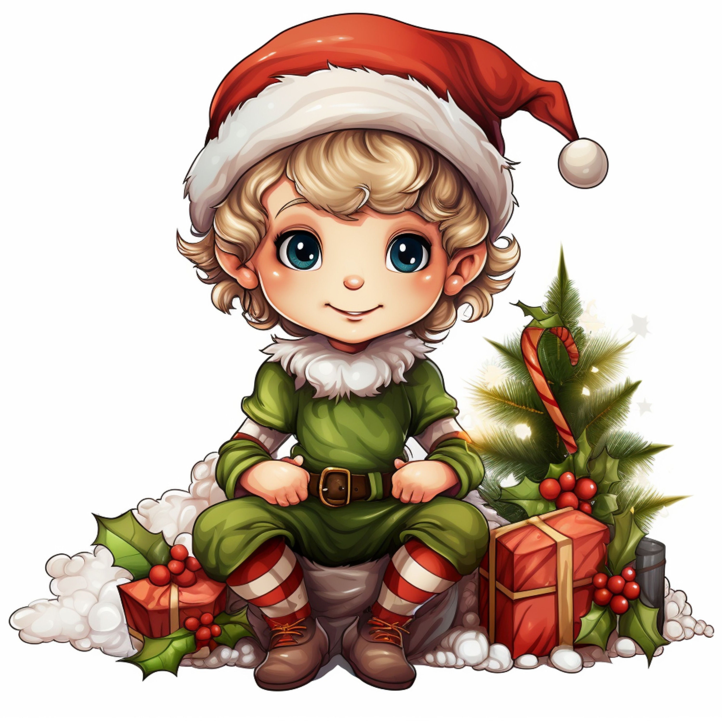 Clipart degli elfi di Natale Clipart di Natale 16 JPG di alta - Etsy Italia