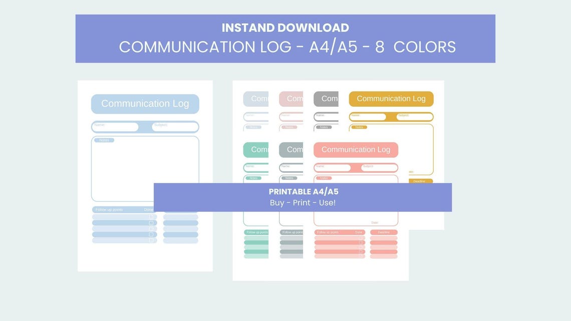 Communication Log, Call Log, Client Tracker, Conversation Tracker ...