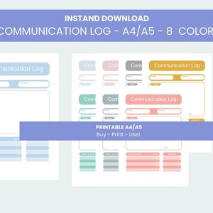 Communication Log, Call Log, Client Tracker, Conversation Tracker ...