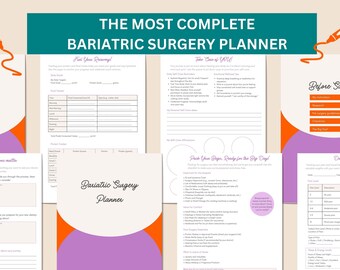 Bariatric Planner Printable, Bariatric Journal, Weight Loss Tracker, Bariatric Surgery, Habit ...