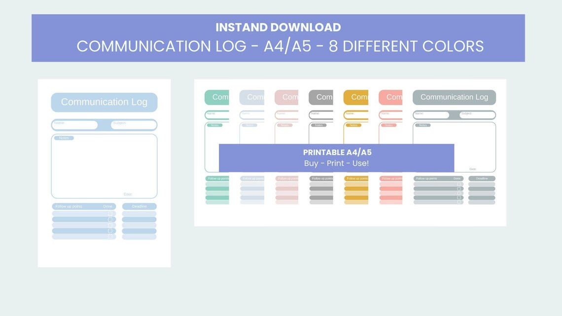 Communication Log, Call Log, Client Tracker, Conversation Tracker ...