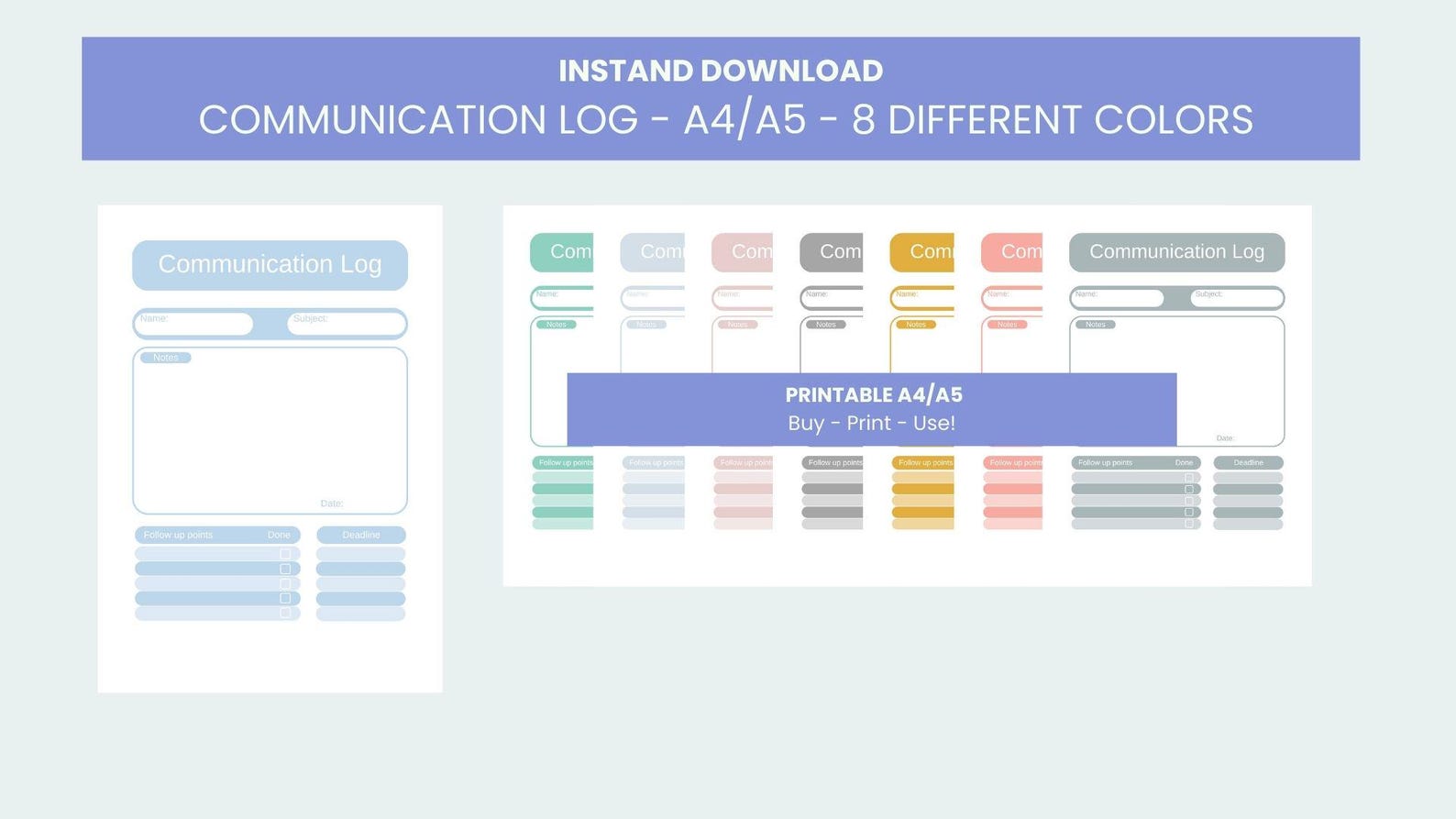 Communication Log, Call Log, Client Tracker, Conversation Tracker ...