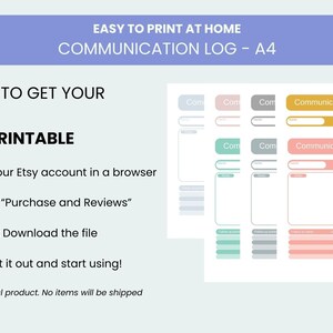 Communication Log, Call Log, Client Tracker, Conversation Tracker ...