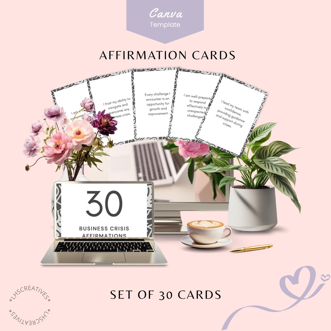 Black & White Affirmation Cards for Women Entrepreneurs: Printable ...