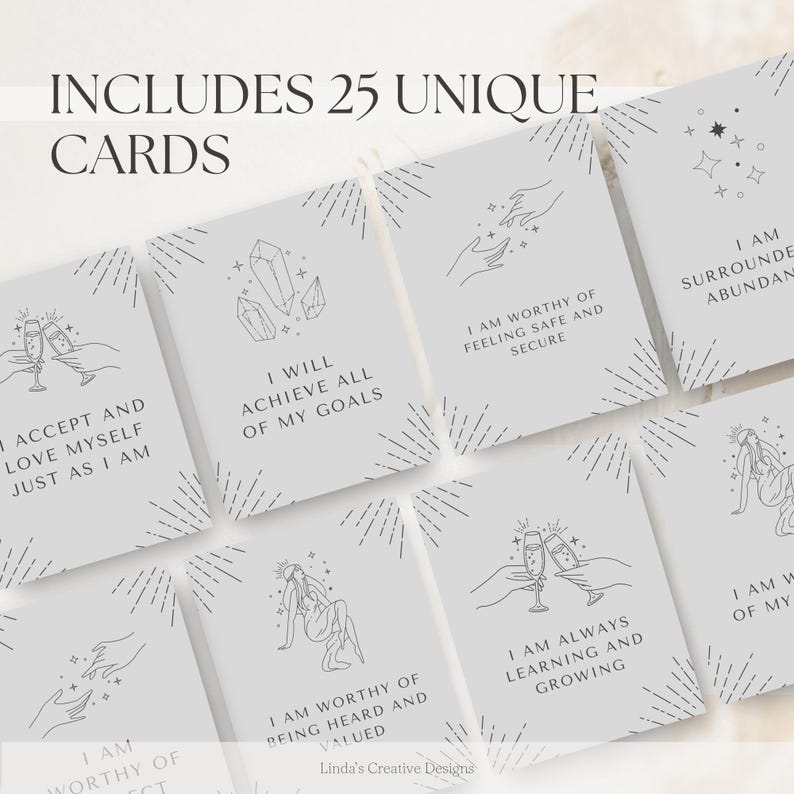 Printable Affirmations Affirmation Deck Motivational Cards ...