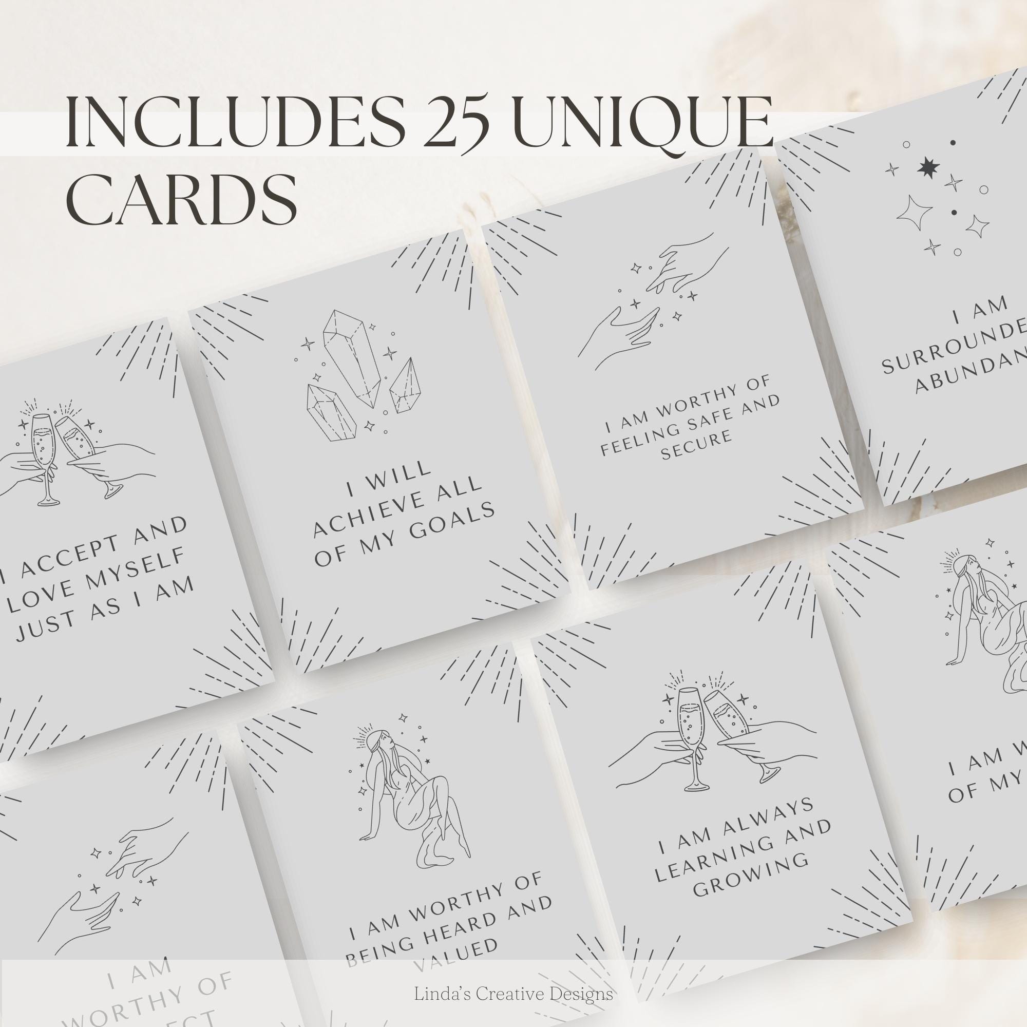 Printable Affirmations Affirmation Deck Motivational Cards ...