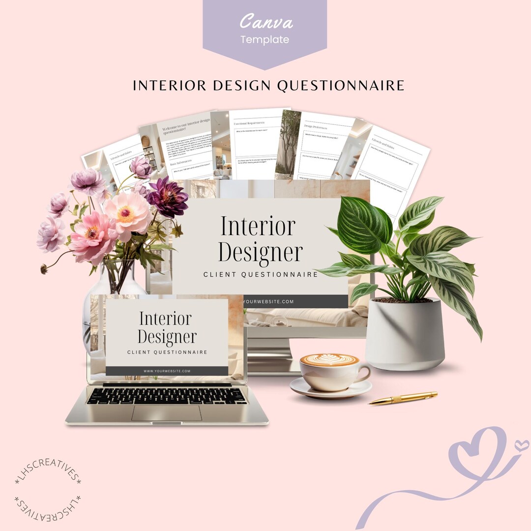 Interior Designer Questionnaire Printable | Detailed Letter & A4 Client ...