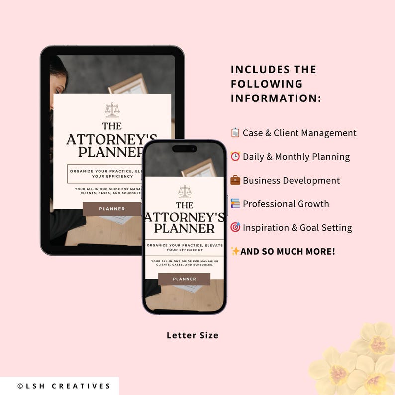 Attorney Planner - 2026 | Lawyer Organizer With Case Management | Legal ...