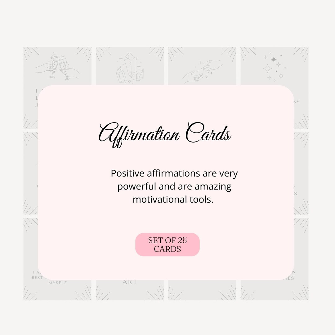 Printable Affirmations Affirmation Deck Motivational Cards ...