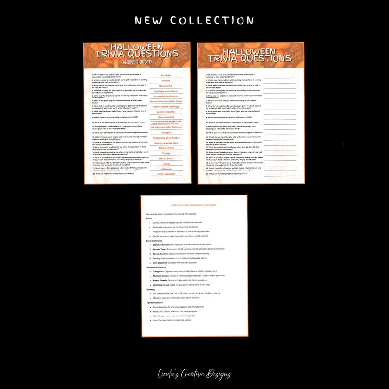 Halloween Trivia Game Template: Spooky Party Quiz (PDF Download, Canva ...