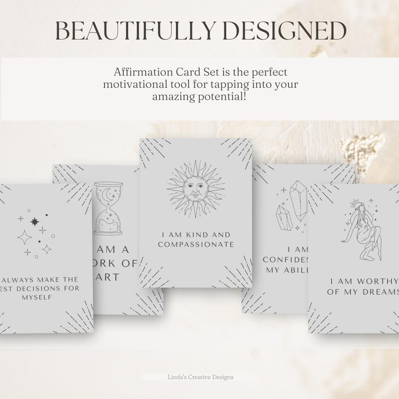 Printable Affirmations Affirmation Deck Motivational Cards ...