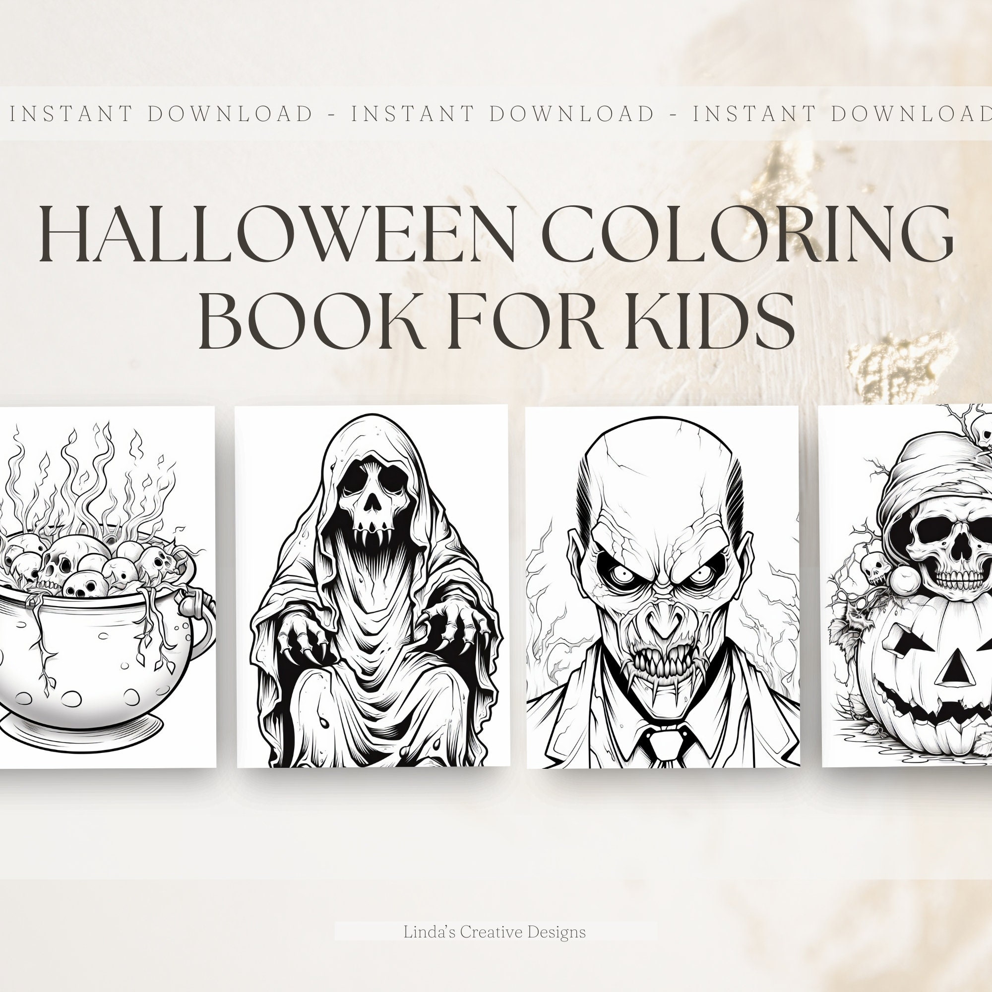 Spooky Halloween Coloring Pages for Kids | Fun & Scary Printable ...