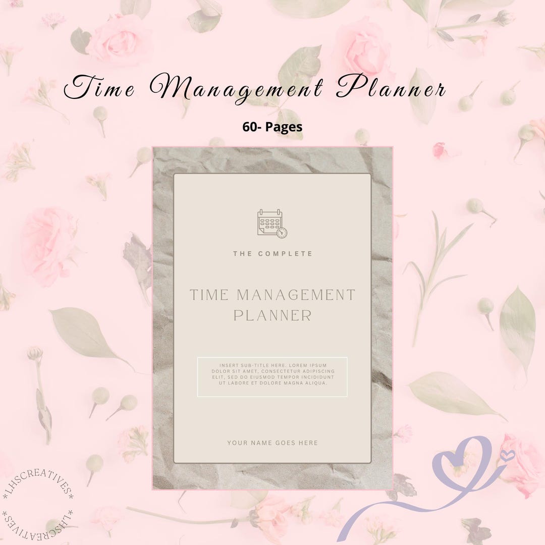 Time Management Planner Printable | Monthly, Weekly and Quarterly Pages ...