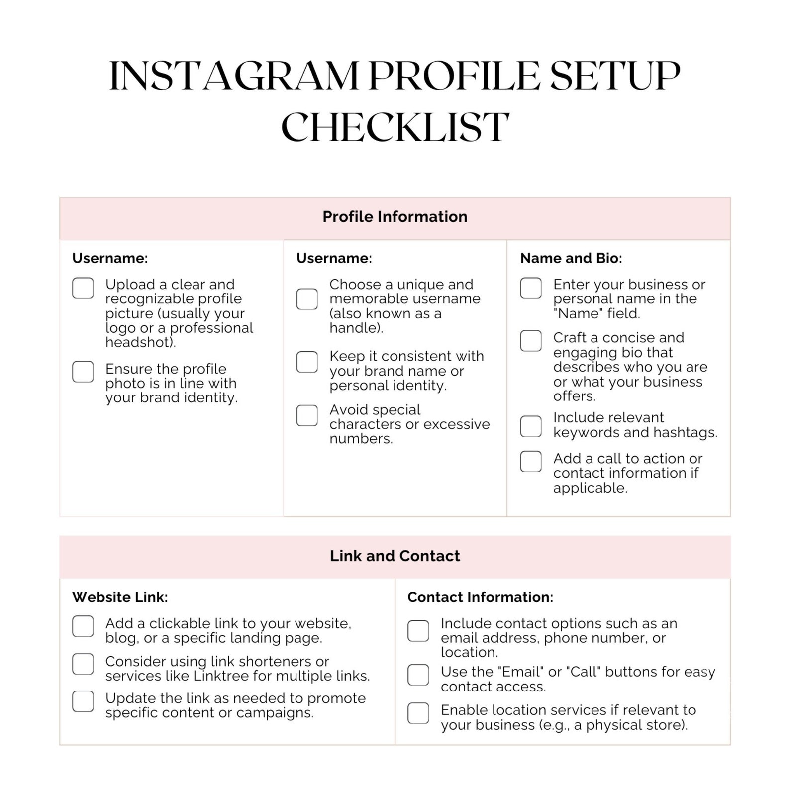 Instagram Profile Setup Guide: Complete Checklist and Tips for a ...