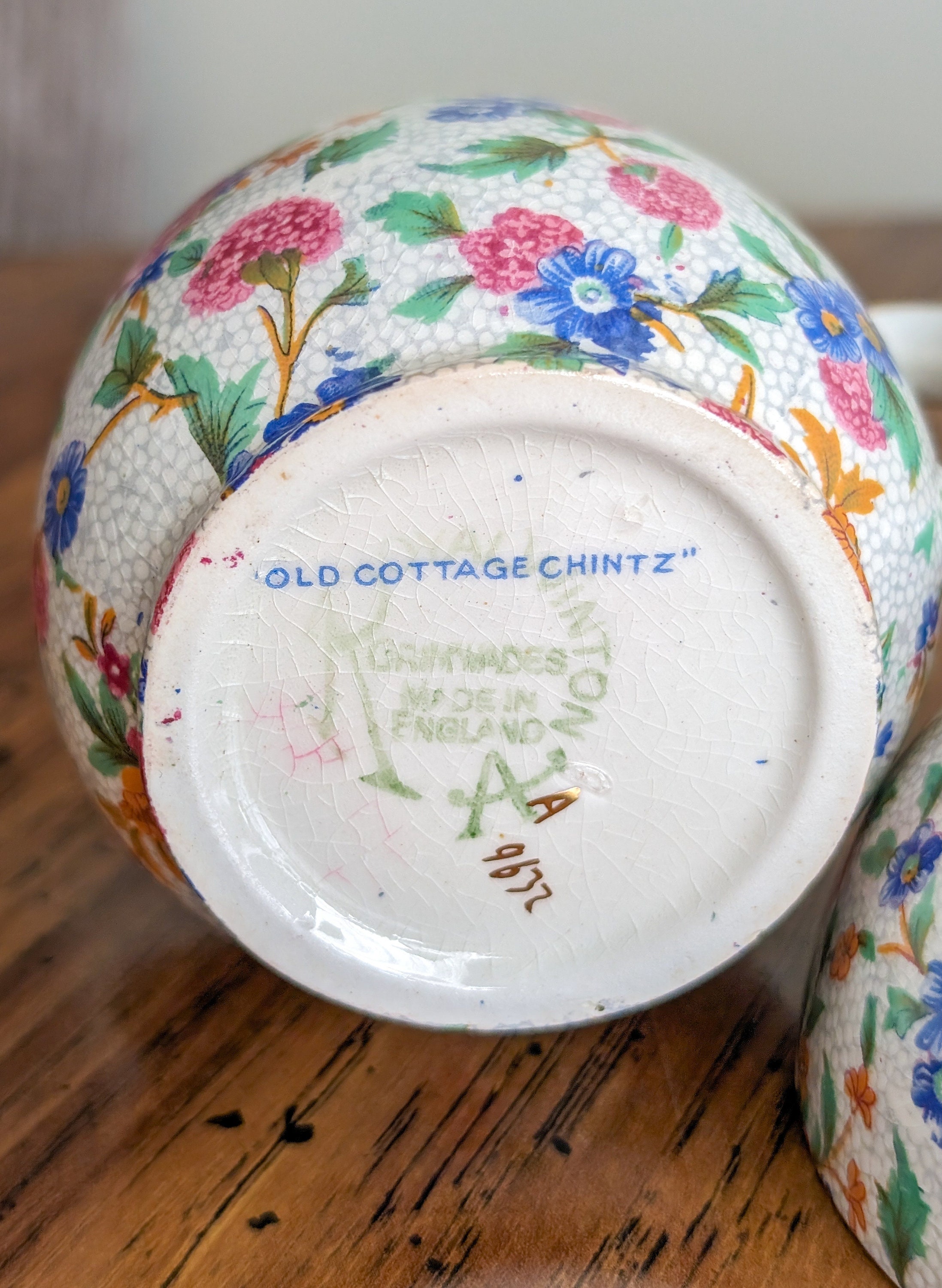 Royal Winton Grimwades Old Cottage Chintz Creamer and Sugar Bowl Set ...
