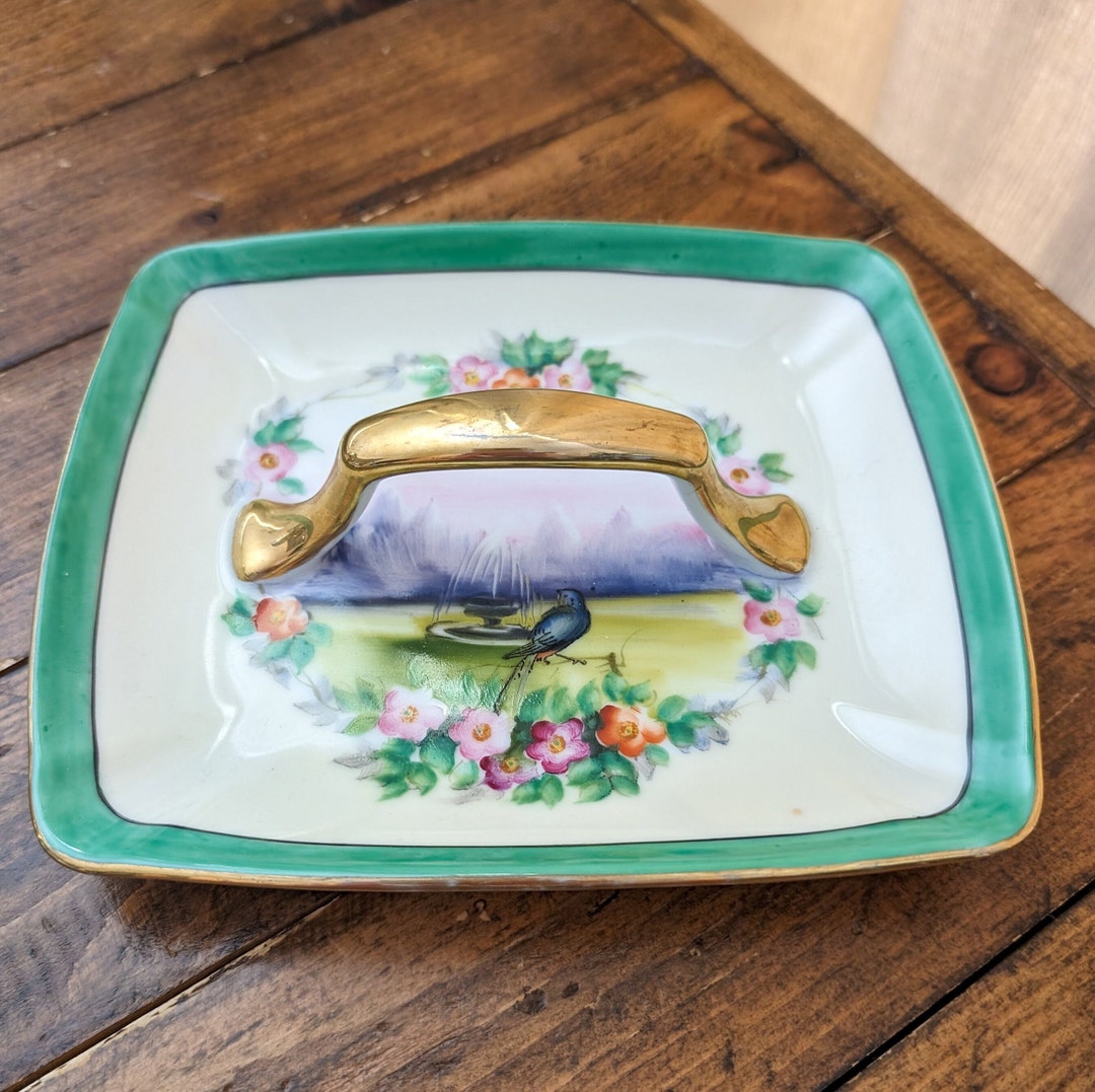 Noritake Trinket Dish / Vintage Handpainted Porcelain Catch-all ...