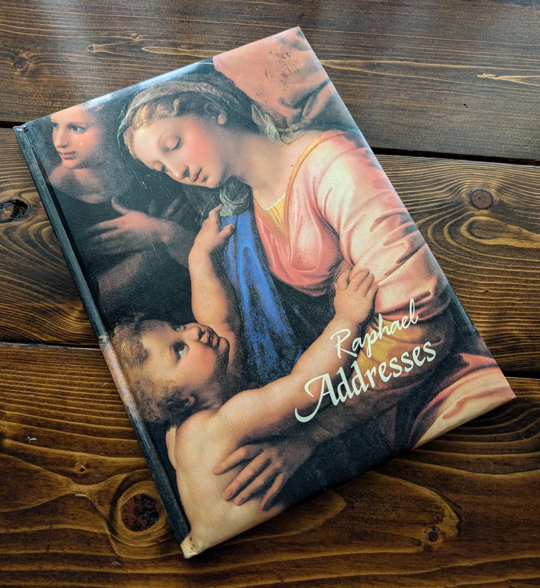 Vintage Address Book / Raphael/ Full Color Artwork of High Renaissance ...