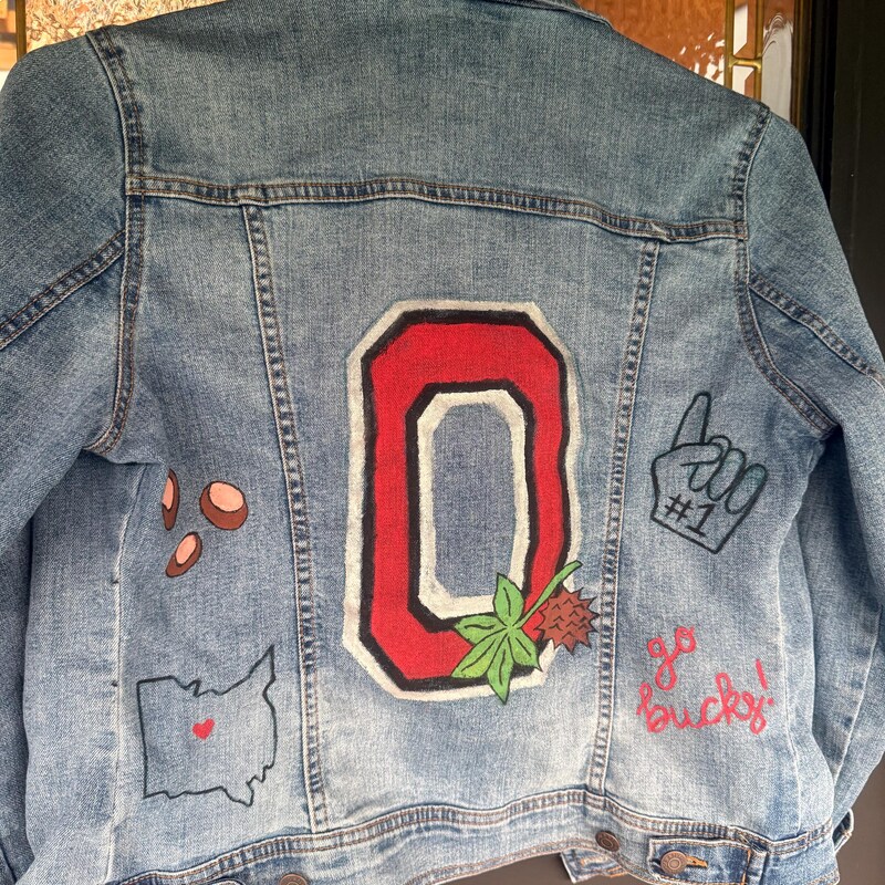 College Jean Jacket - Etsy