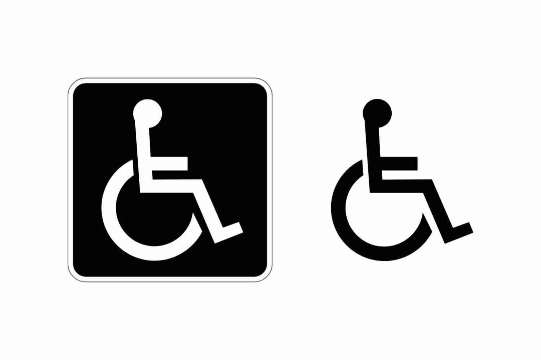 Handicap Symbol Parking Sign Design SVG PNG Cricut Keychains Stickers ...
