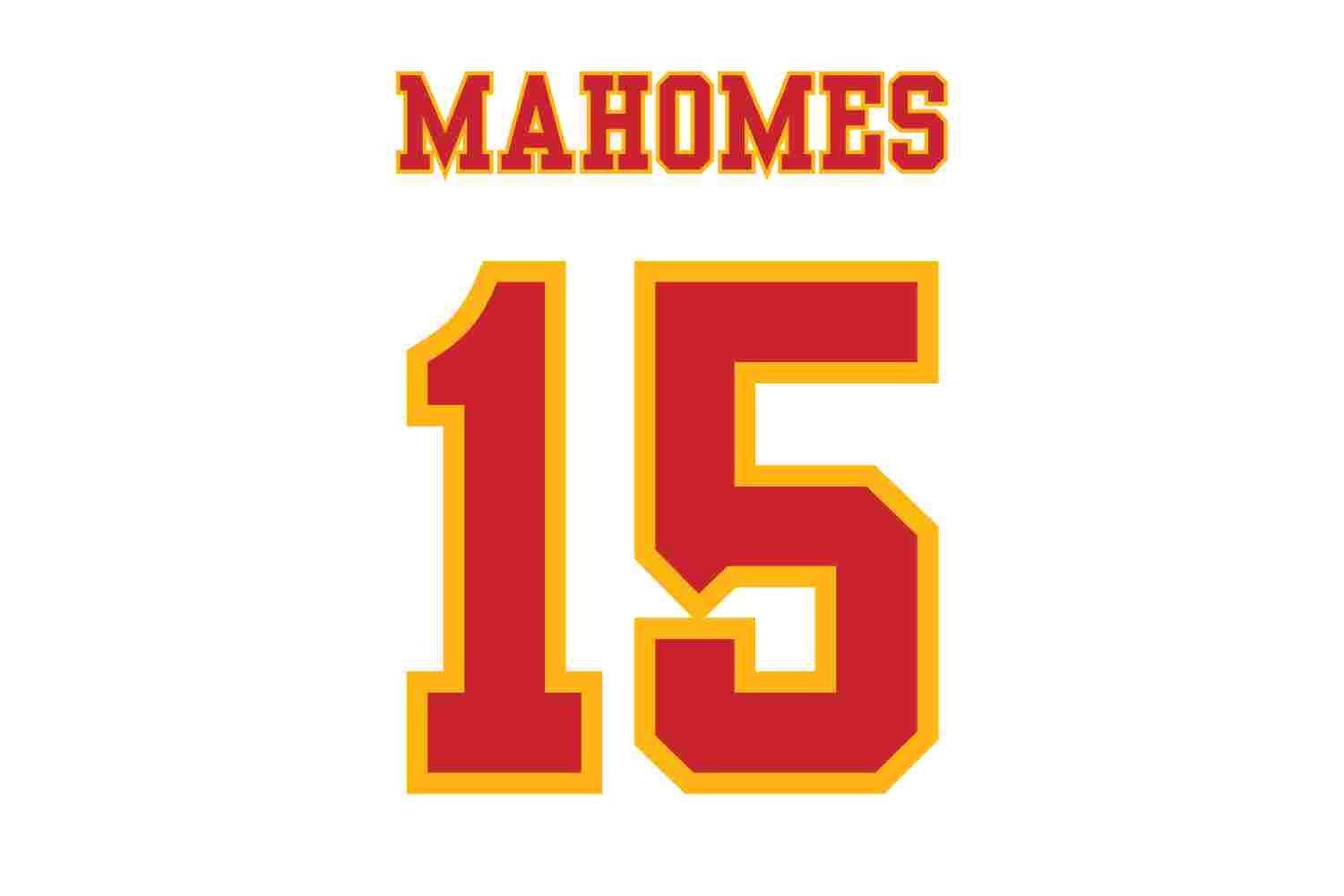 Mahomes 15 Jesery Design SVG Bundle Multiple File Formats Stickers ...