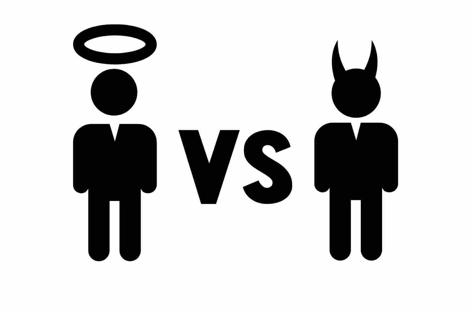 Devil VS Angel Design SVG PNG Bundle Multiple File Formats Stickers ...
