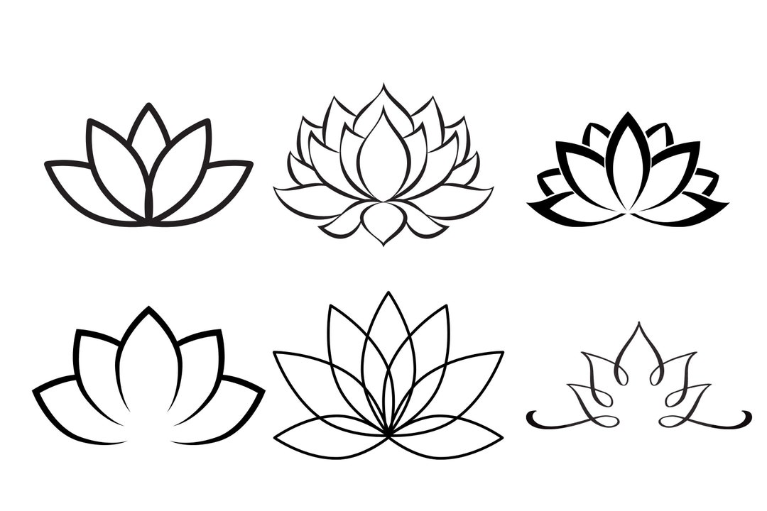 Lotus Flowers Themed SVG Bundle Designs Laser Files Multiple Formats ...