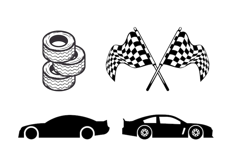 Paquete SVG de Nascar Race Car Theme Daytona 500 Múltiples formatos de ...
