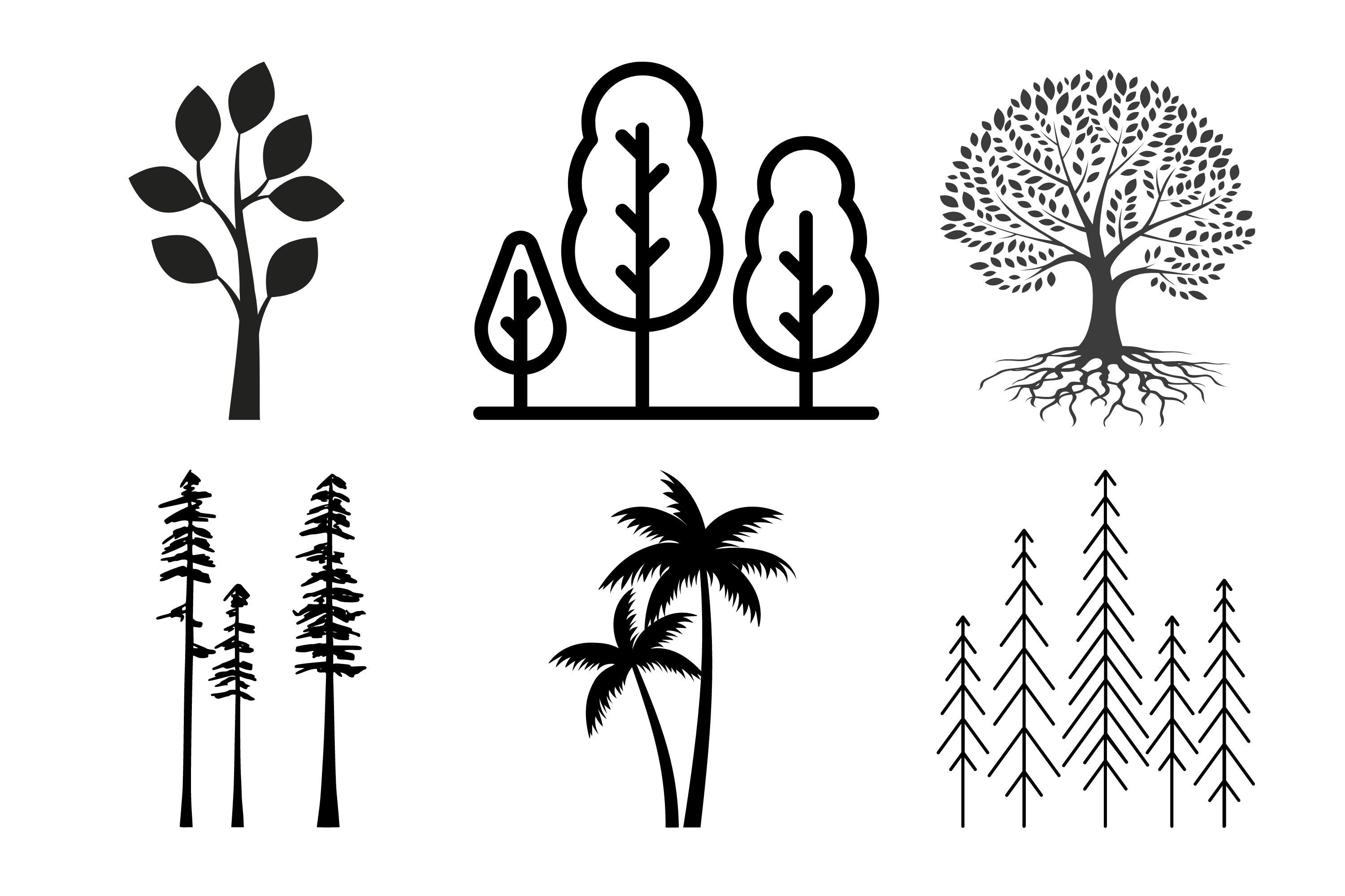 Trees Themed SVG Bundle Designs Laser Files Multiple Formats Key Chains ...