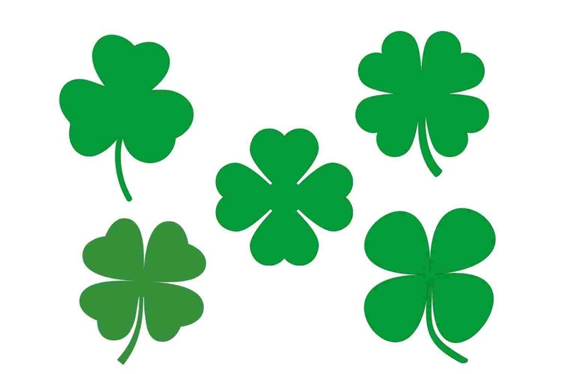 Lucky Four Leaf Clover Three Leaves Designs SVG PNG Bundle Cricut ...