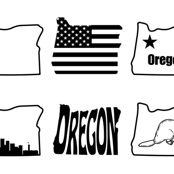 Oregon Outline - Etsy