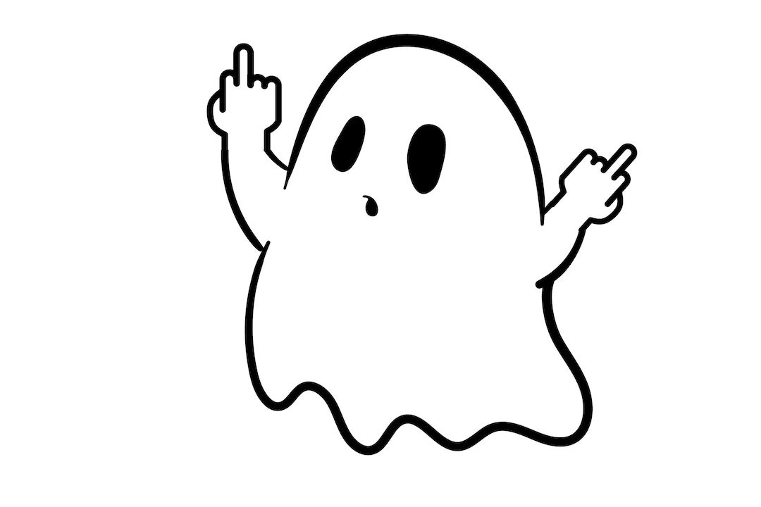 Ghost Middle Finger PNG Multiple Formats for Cricut Cute Ghost ...