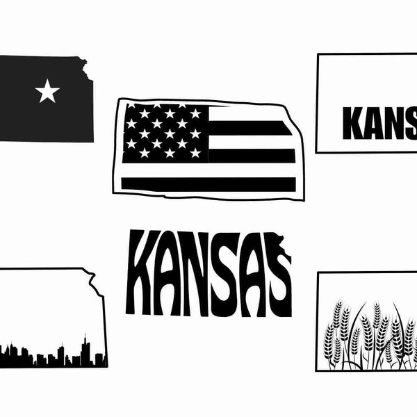 Kansas Outline Svg - Etsy