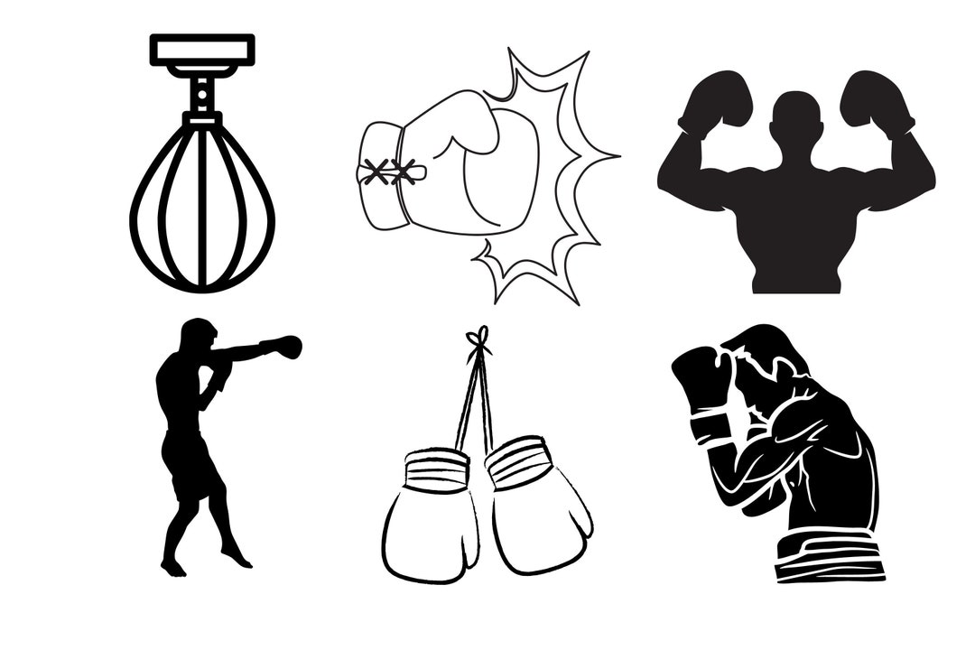 Boxing Fight Themed SVG Bundle T-shirt Designs Laser Files Multiple ...