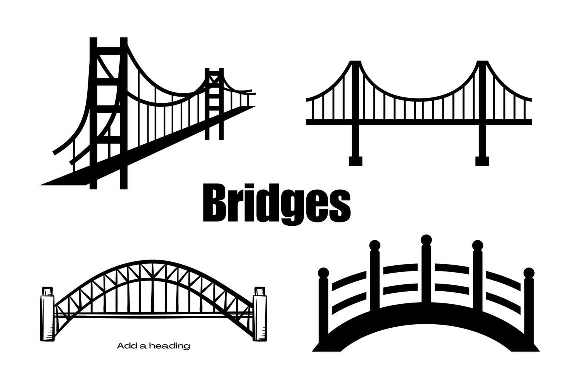 Bridges Themed SVG Bundle T-shirt Designs Laser Files Multiple File ...