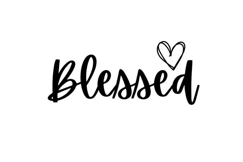 Blessed With Heart SVG PNG Bundle Cricut Laser Files Stickers T-shirts ...