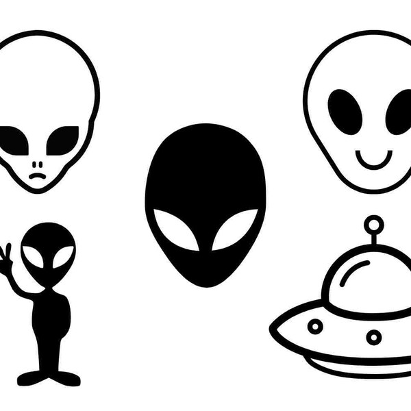 Alien Head Svg - Etsy