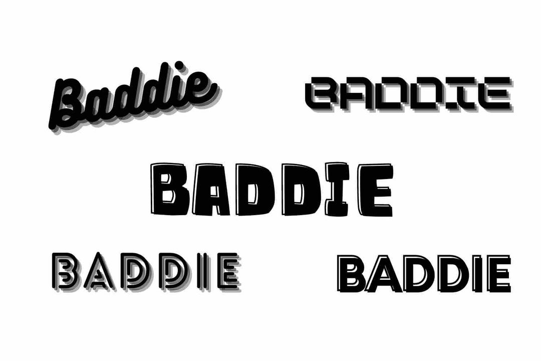 Baddie Hot Girl Woman Text Design SVG PNG Bundle Multiple Formats ...