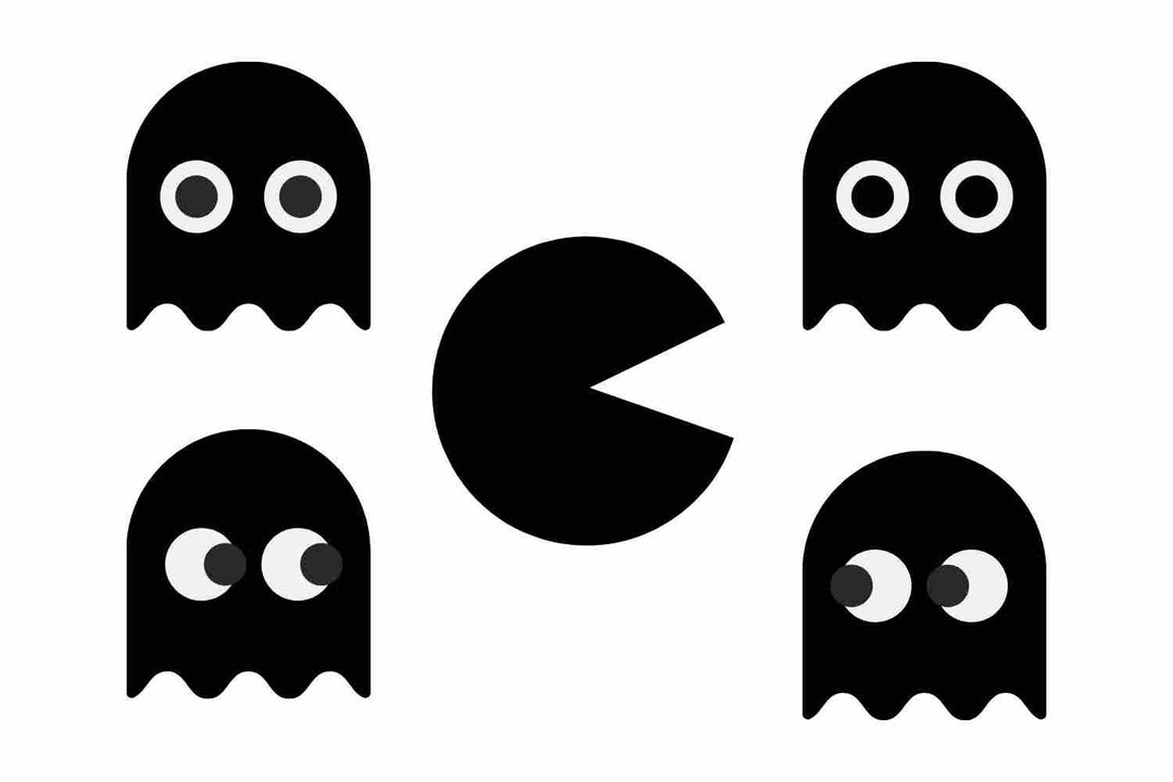 Pac Man and Ghosts Inky Blinky Pinky and Clyde SVG PNG Bundle Cricut ...