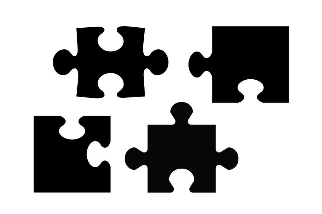 Puzzle Piece Designs SVG PNG Bundle Designs Laser Files Keychains ...