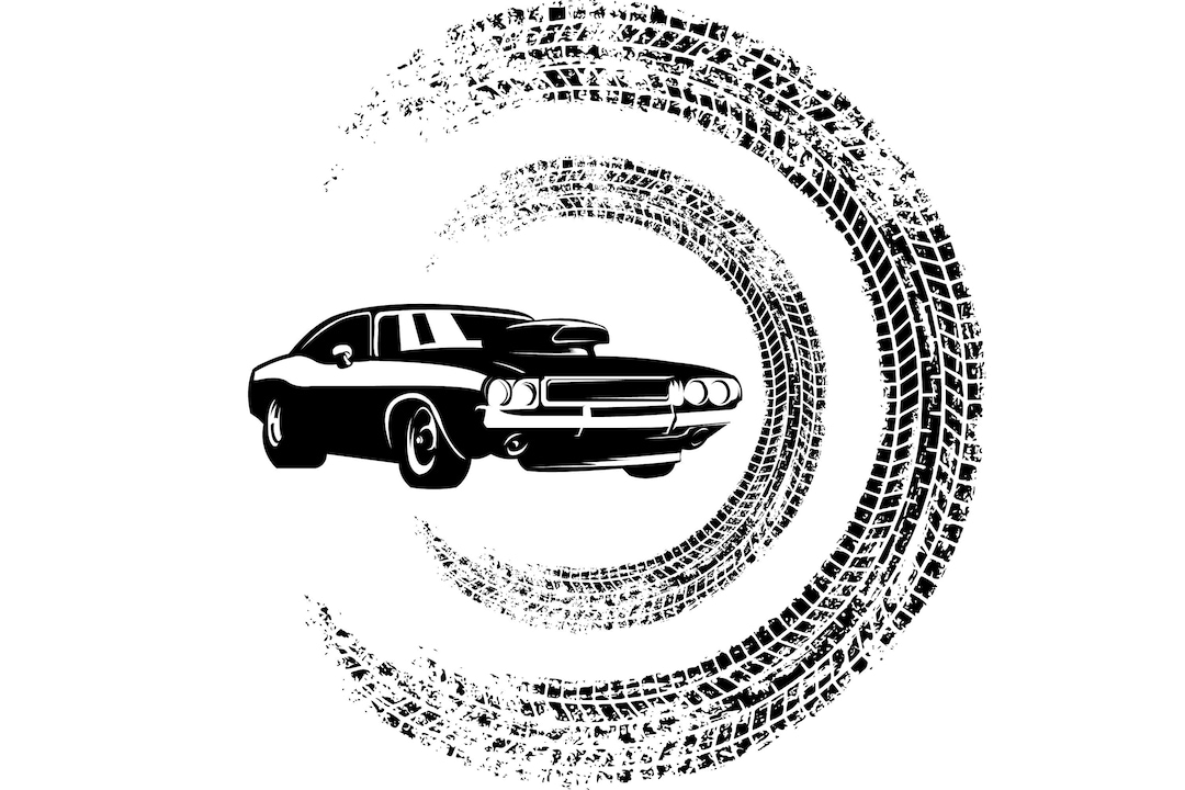 Burnout Bullseye Muscle Car T-shirt Design Themed SVG Bundle Multiple ...