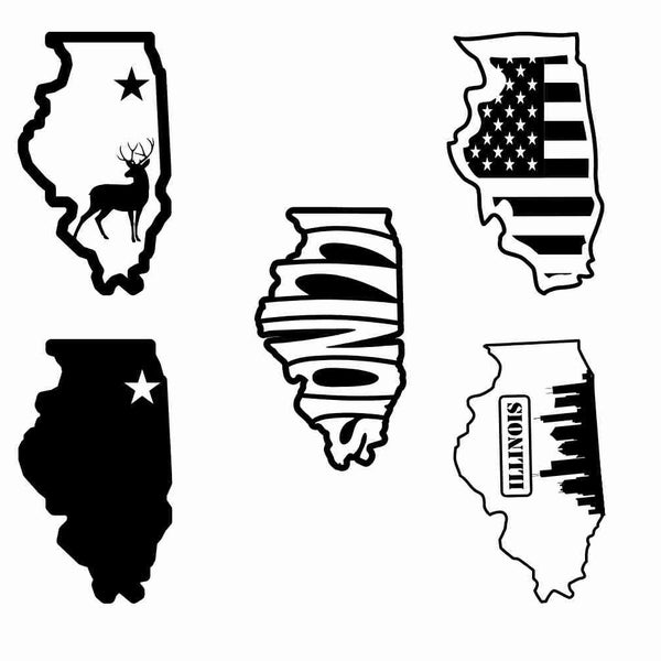 Illinois State Svg - Etsy