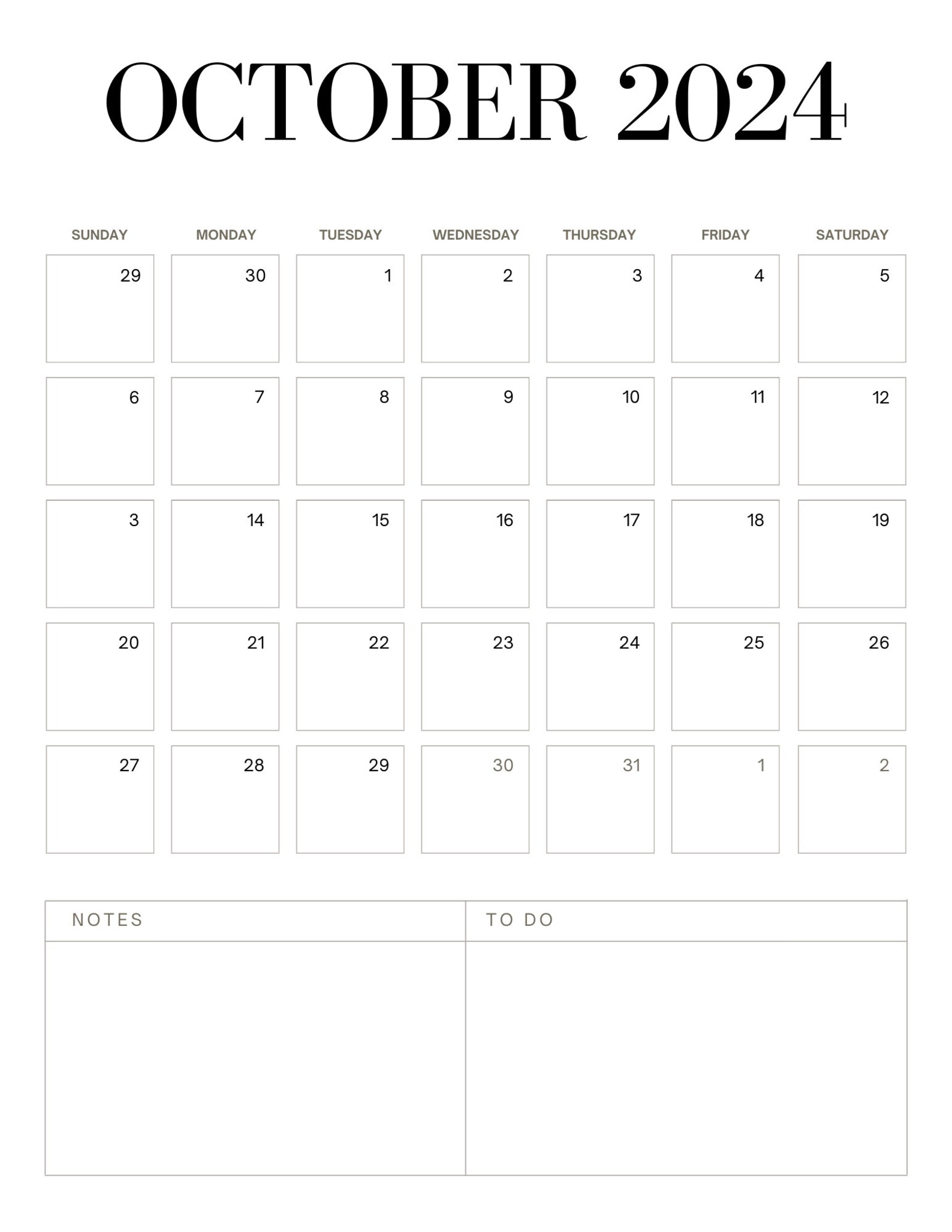 Monthly Planner Printable 2024 - Etsy Canada